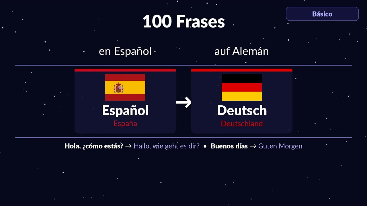 100 frases en Alemán | Español → Alemán | Aprende Alemán - YouTube