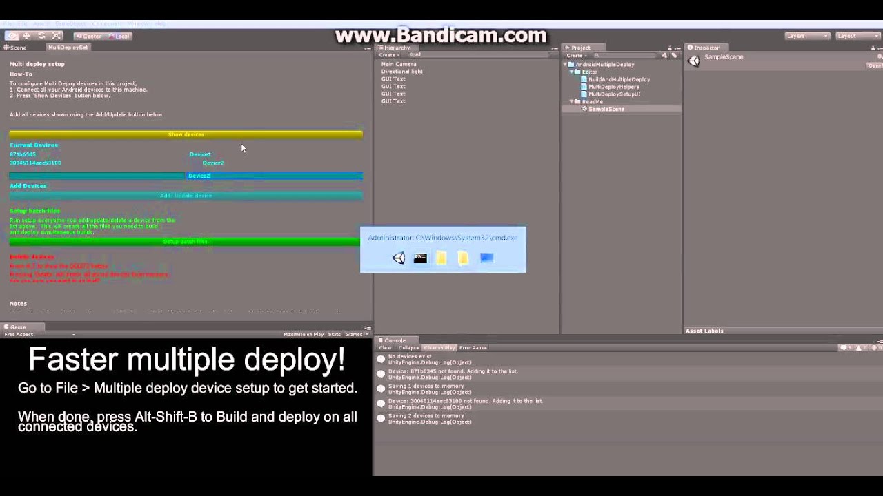 Android Multiple Deploy Unity Extension Youtube