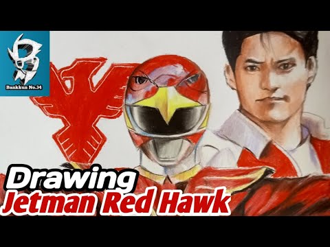 Drawing Jetman | Red Hawk | Ryu Tendo - YouTube