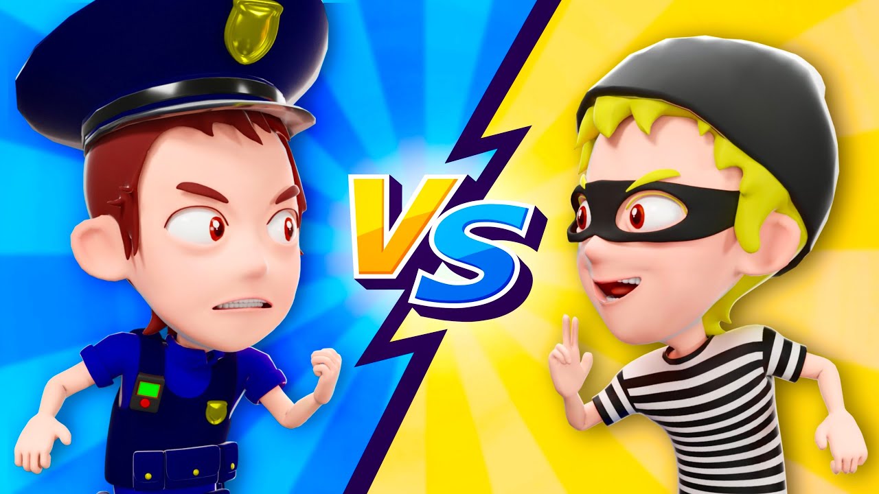Police vs thieves! Oh No The Thief Behind You! | Nursery Rhymes and ...