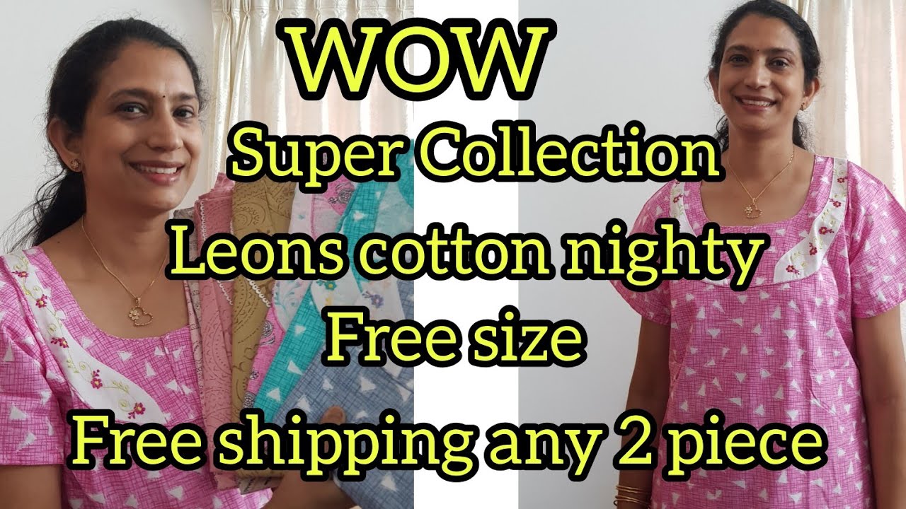 WOW🥰Variety model Leons churidar cut free size nighty, free shipping ...