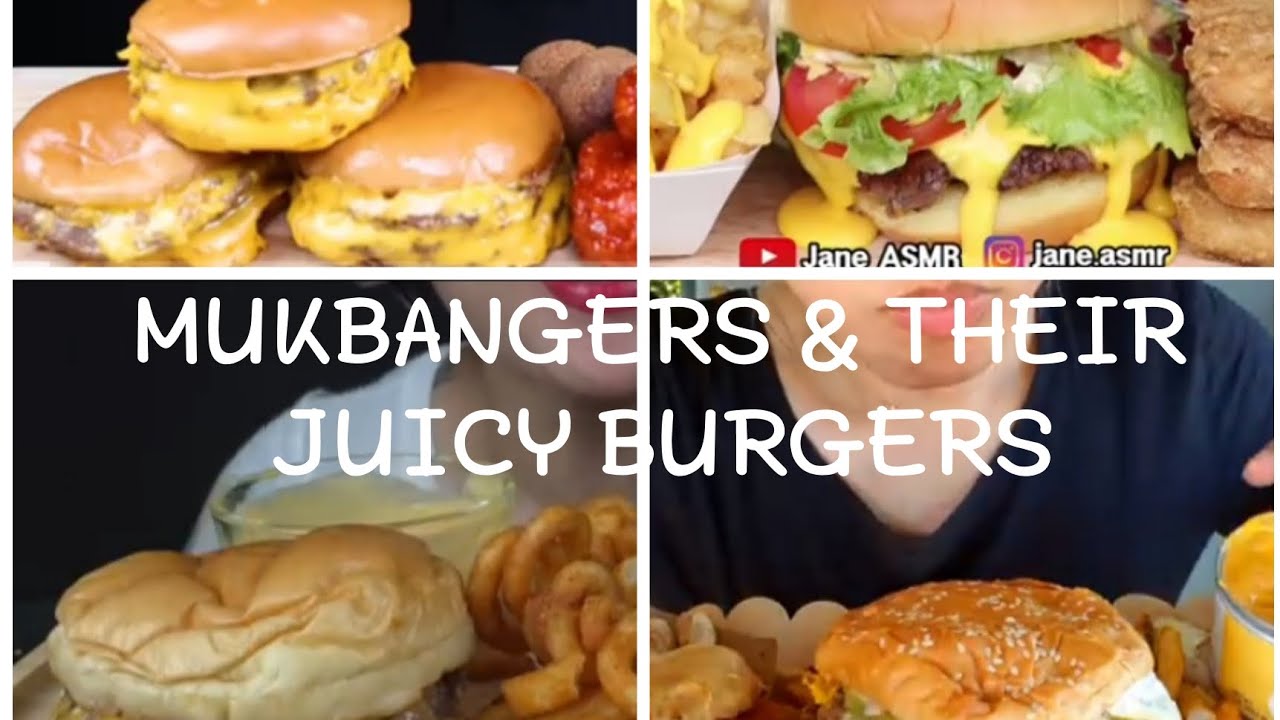 Mukbangers & their juicy burgers 🍔😋😼 - YouTube