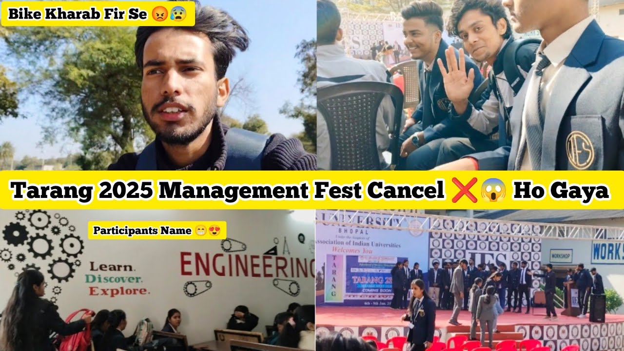 IES University Bhopal Mein Hua Tarang 2025 Management Fest Cancel 😱 ...