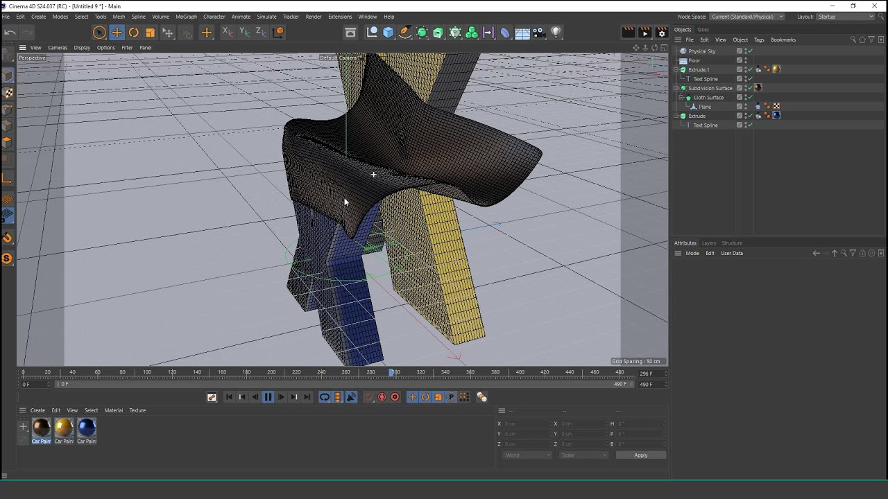 Cloth Self Repulsion using Cinema 4D Tutorial - YouTube