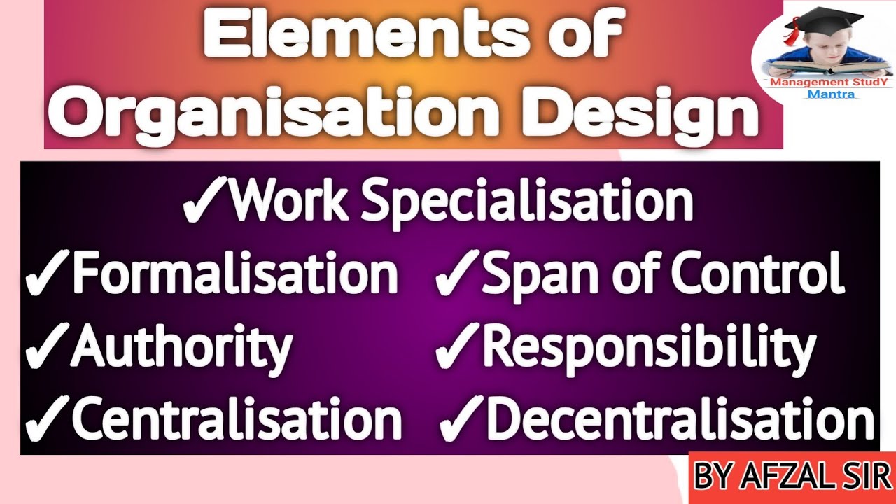 What is the organisation design? elements of organisation design ...