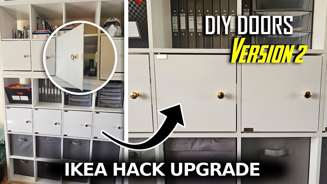 DIY IKEA HACK KALLAX UPGRADE V2 DOORS – ANY CUBE STORAGE - YouTube