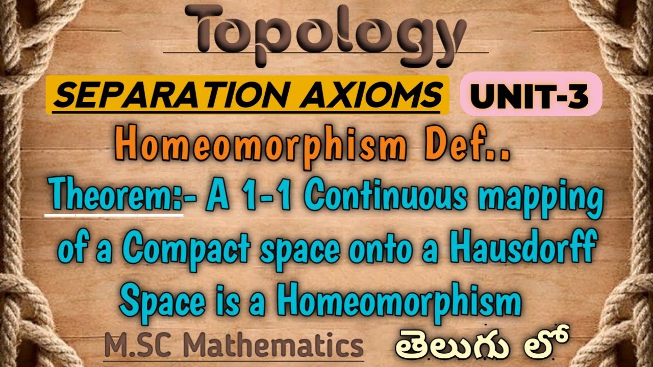 Homeomorphism | A bijective continuous mapping of compact space to ...