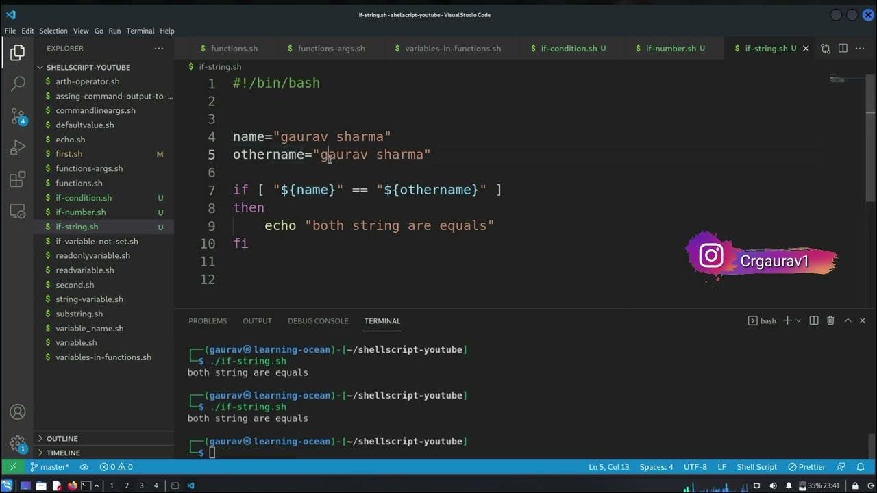 Shell Script tutorials - 28 - [ vs [[ in Shellscript and String Comparison in Shellscript-(In ...