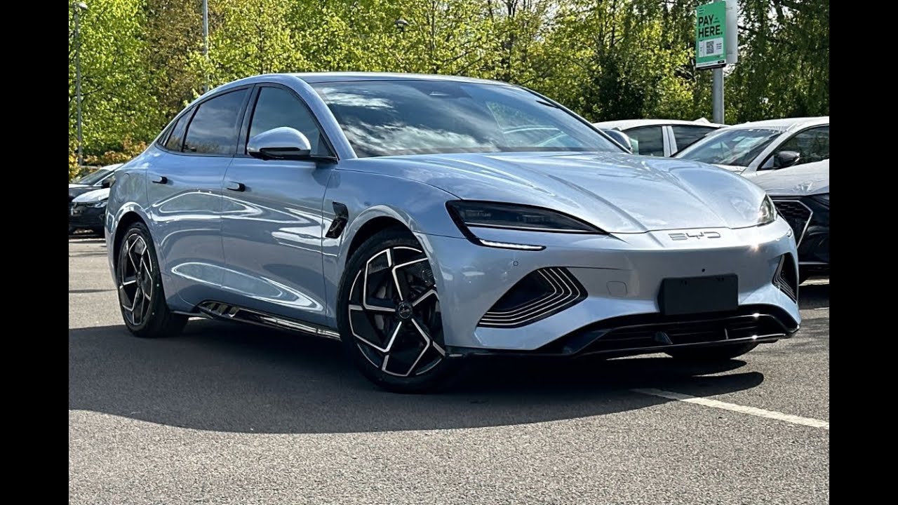 Brand New BYD Seal Design 82.5kWh 313PS in Ice Blue Metallic - BYD Crewe - YouTube