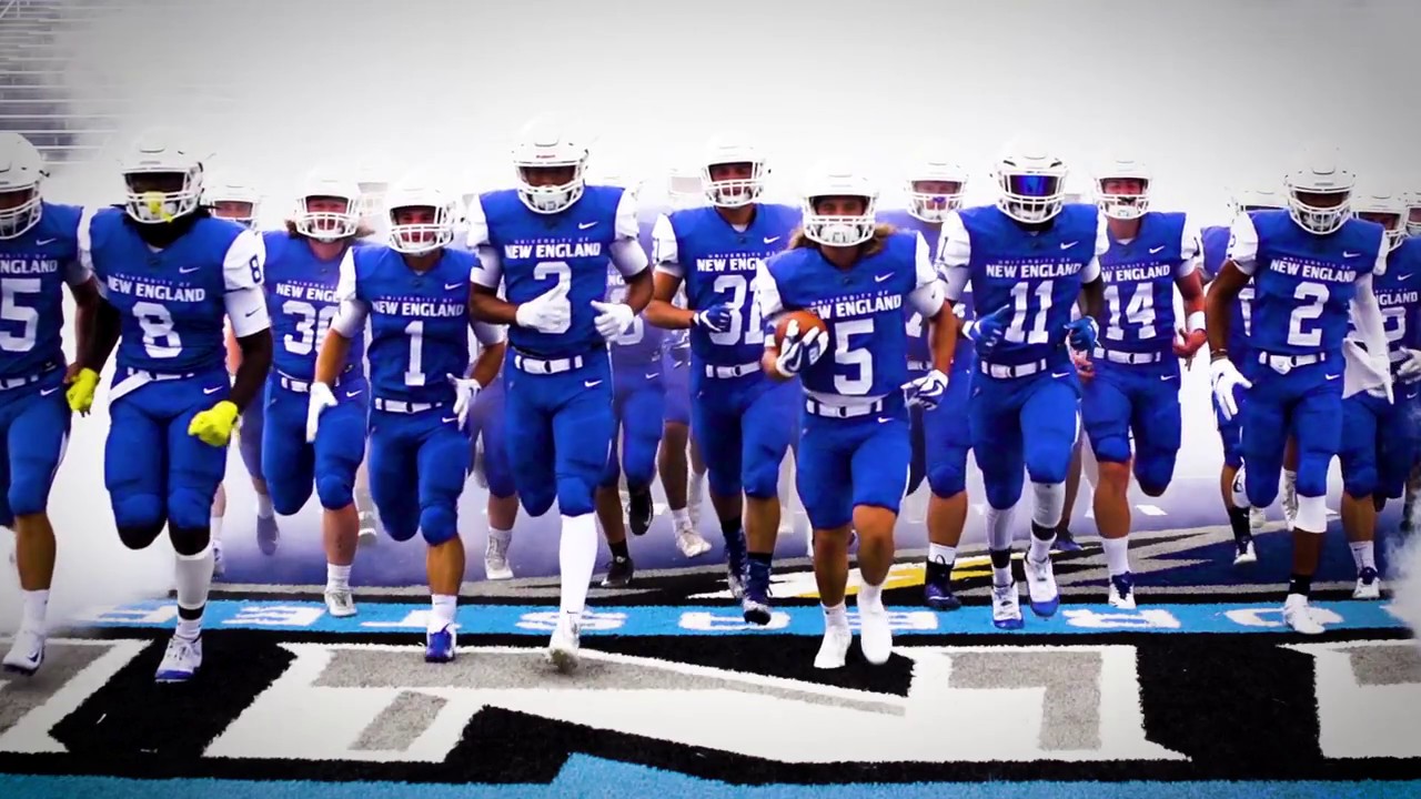 A Storm is Gathering! UNE Football Inaugural Home Game - YouTube