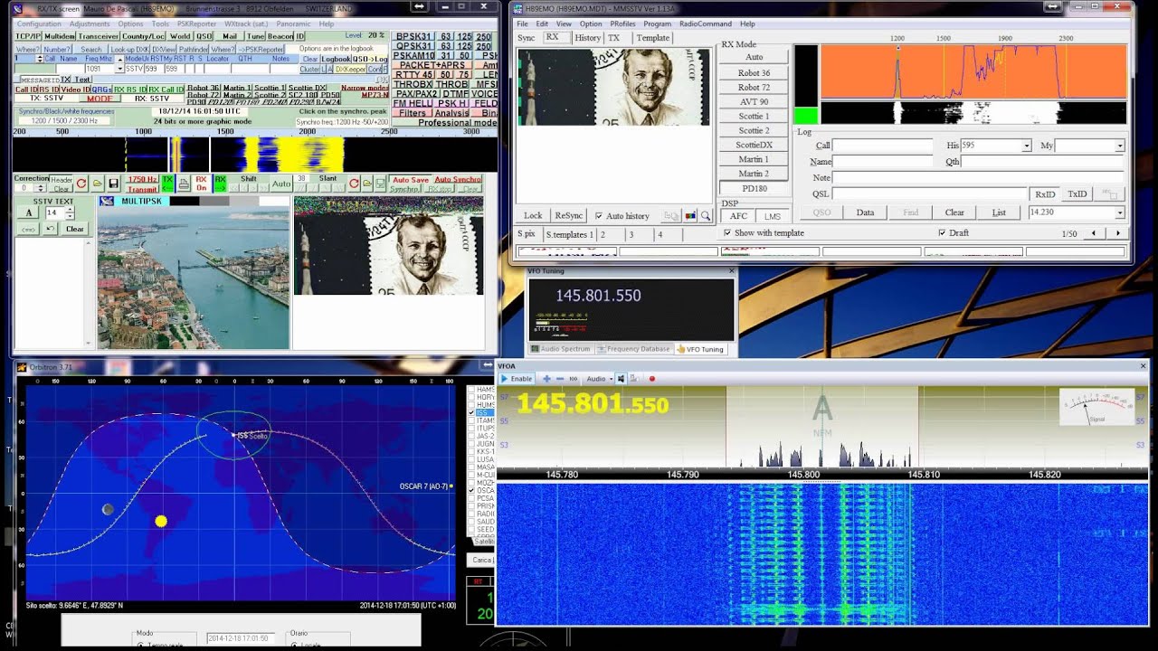 ISS SSTV transmit mode. - YouTube