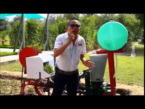 Rice Transplanter with Drip Irrigation Tape Installer - YouTube