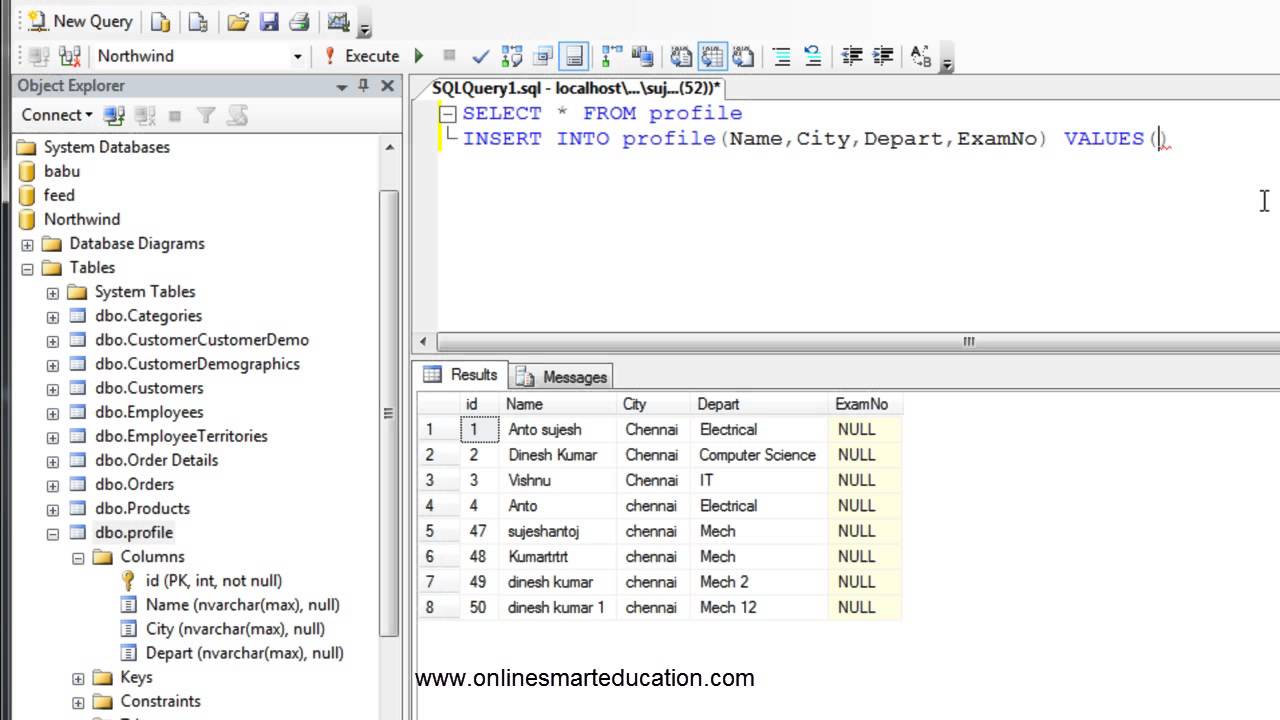 Sql Server 2008 R2 Insert Statement Tutorials In Tamil Part 13 Youtube 4868