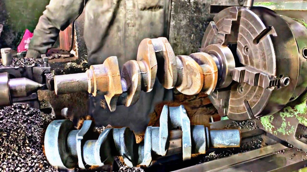 Crankshaft Seized Lathe & Grinding Machine Crank pin,Crank web,main ...