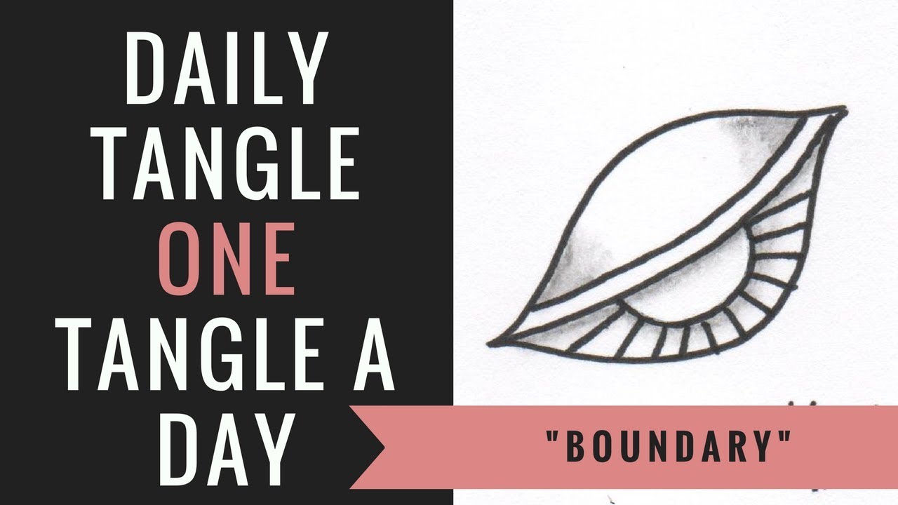 Daily Tangle - "Boundary" |How to draw...| - YouTube