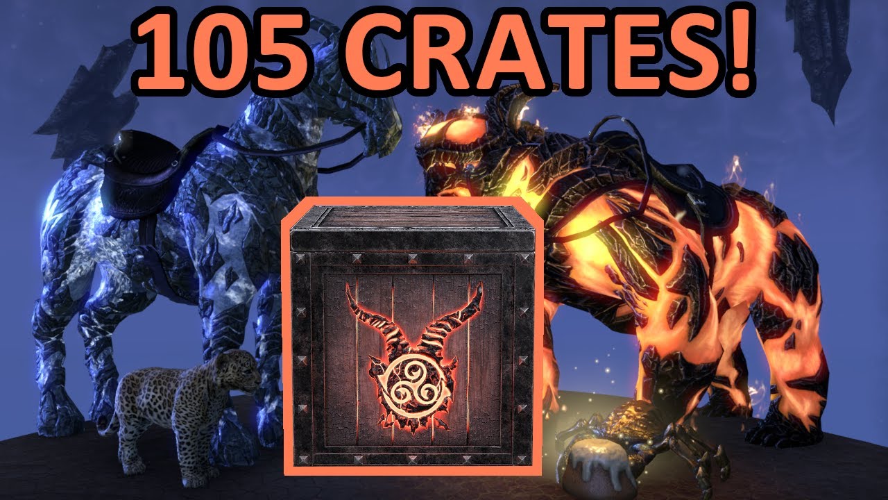 Opening 100 Eso Flame Atronach Crown Crates 🔥 Youtube