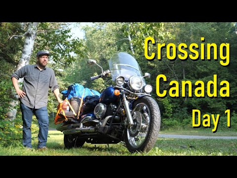 Day 1: Riding a motorcycle 5800km across Canada - YouTube