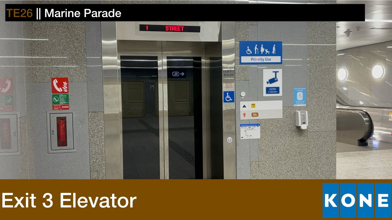 Marine Parade MRT Station || Kone Elevator (Exit 3) - YouTube