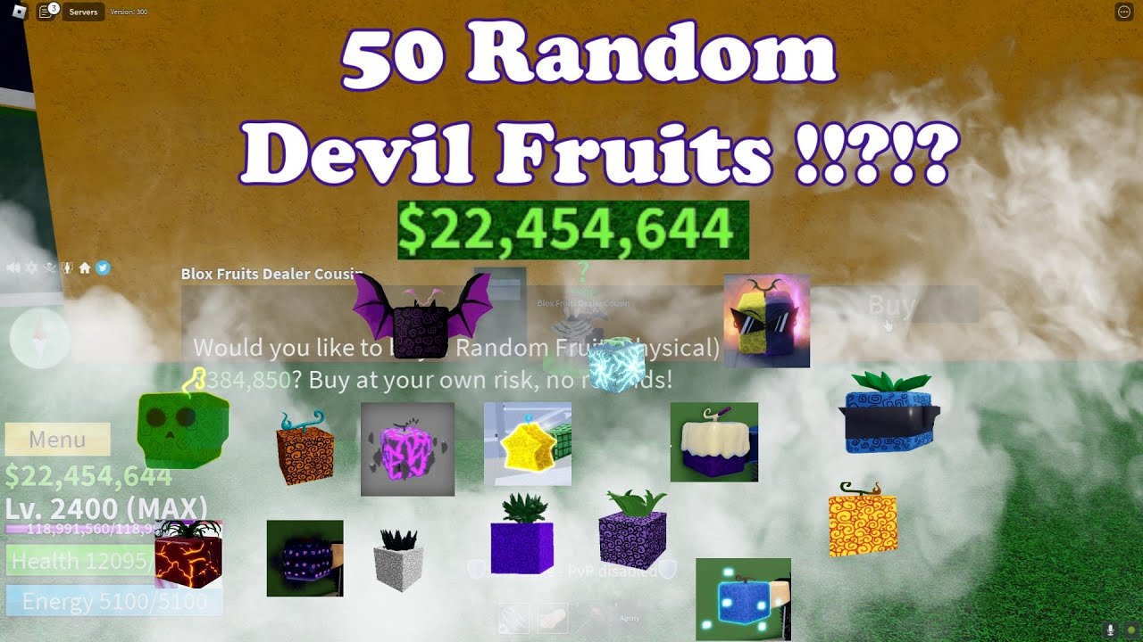 Buying 50 Random Devil Fruits in Blox Fruits - YouTube