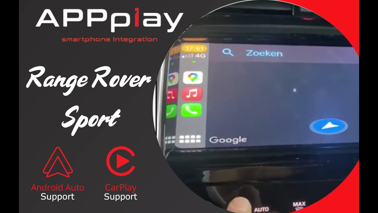 APPplay Carplay & Android Auto upgrade Range Rover Sport Velar Sport ...
