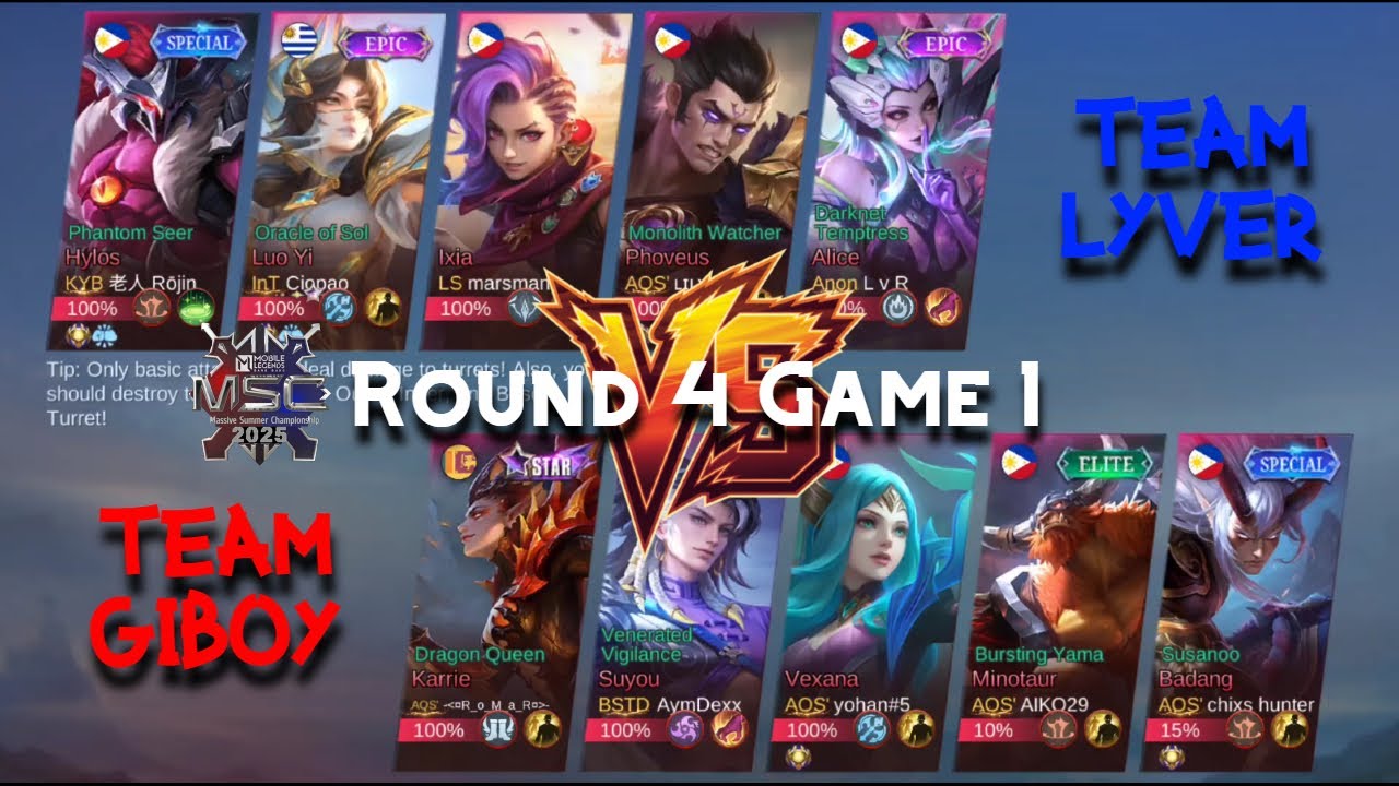 MSC 2025: Round 4 Game 1 Team Lyver vs Team Giboy - YouTube
