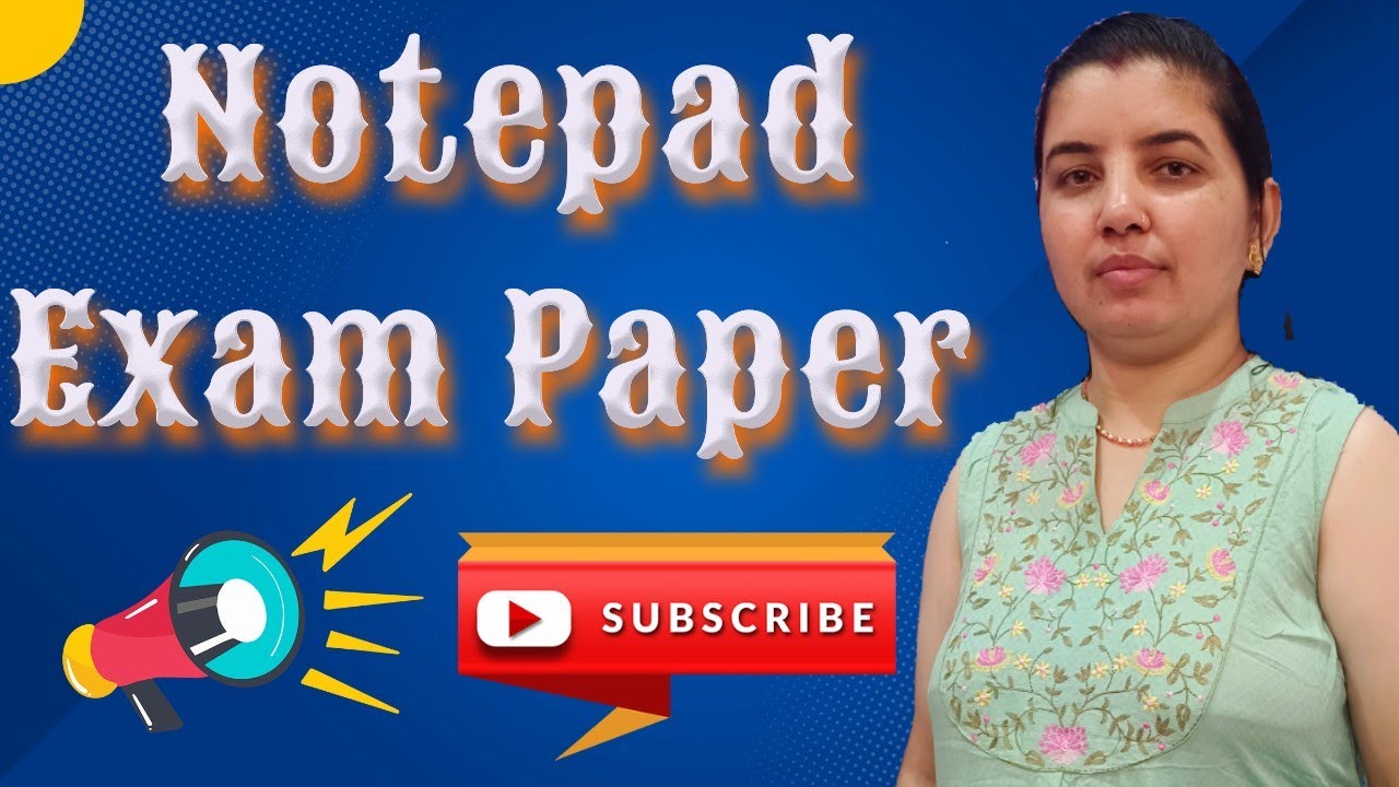 Computer Notepad Exam Paper ll RKCL ll सुचना सहायक - YouTube