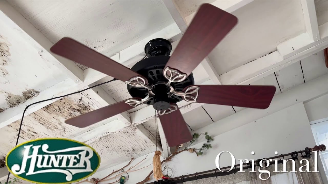 42" Hunter Original Ceiling Fan (Black, Hudson Blades, Without Light ...