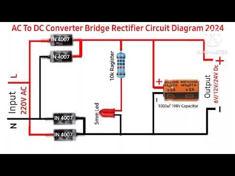 How To Make AC To Dc Converter Bridge Rectifier Circuit Diagram - YouTube