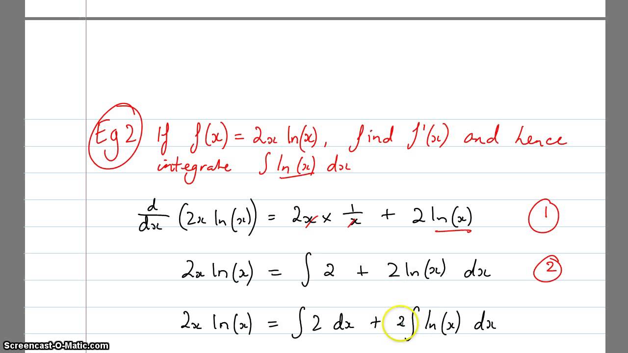 Integration by recognition Ch 7-5 part 2 - YouTube