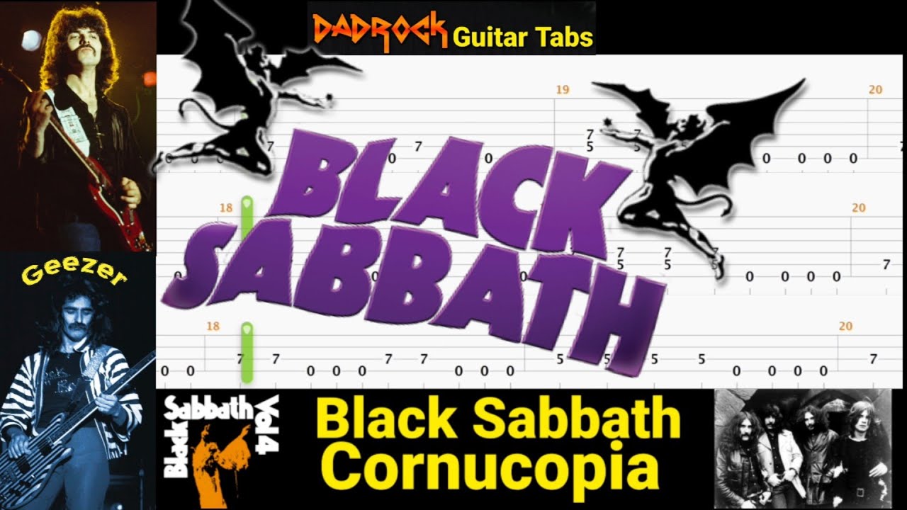 Cornucopia - Black Sabbath - Guitar + Bass TABS Lesson - YouTube