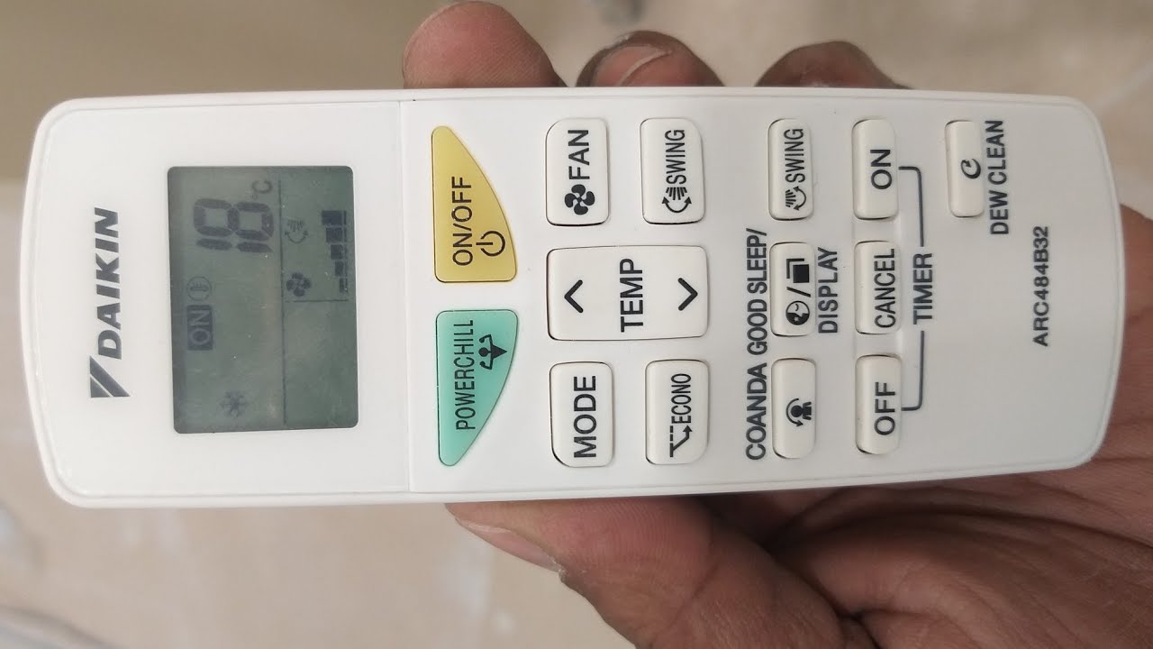 Daikin AC room temperature setting in remote | Hiwall daikin AC ...