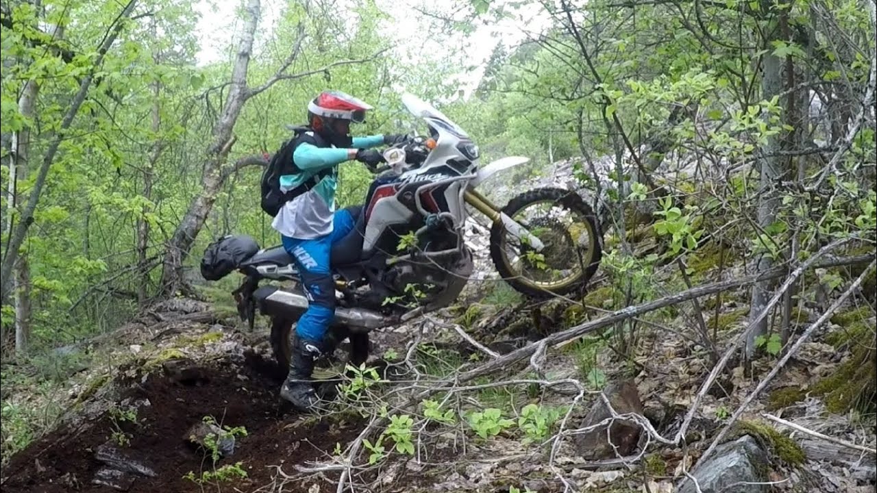 Africa Twin Hard Single Track - YouTube