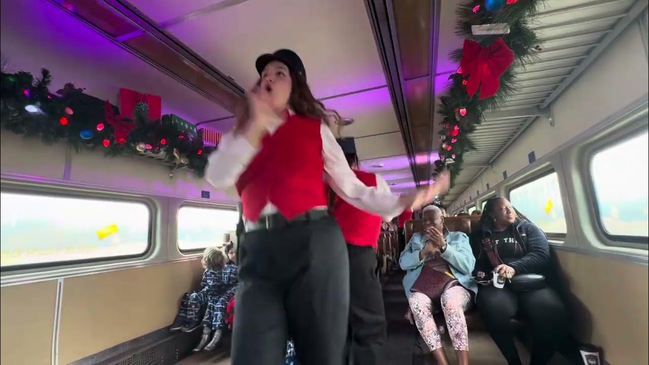 The polar express train ride Perris ca - The conductors dance off - YouTube