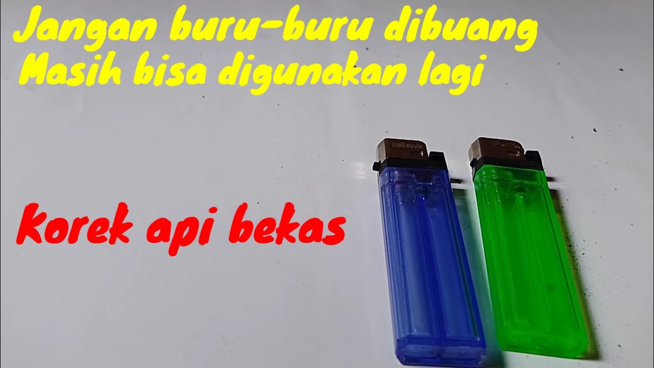 ide korek api bekas!!!!cara memasang baterai korek api. - YouTube