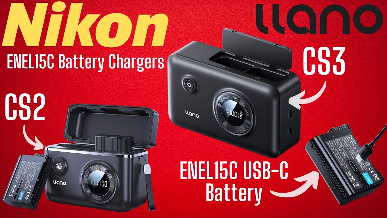 Llano CS2, CS3 Nikon battery chargers and ENEL15C battery Review - YouTube