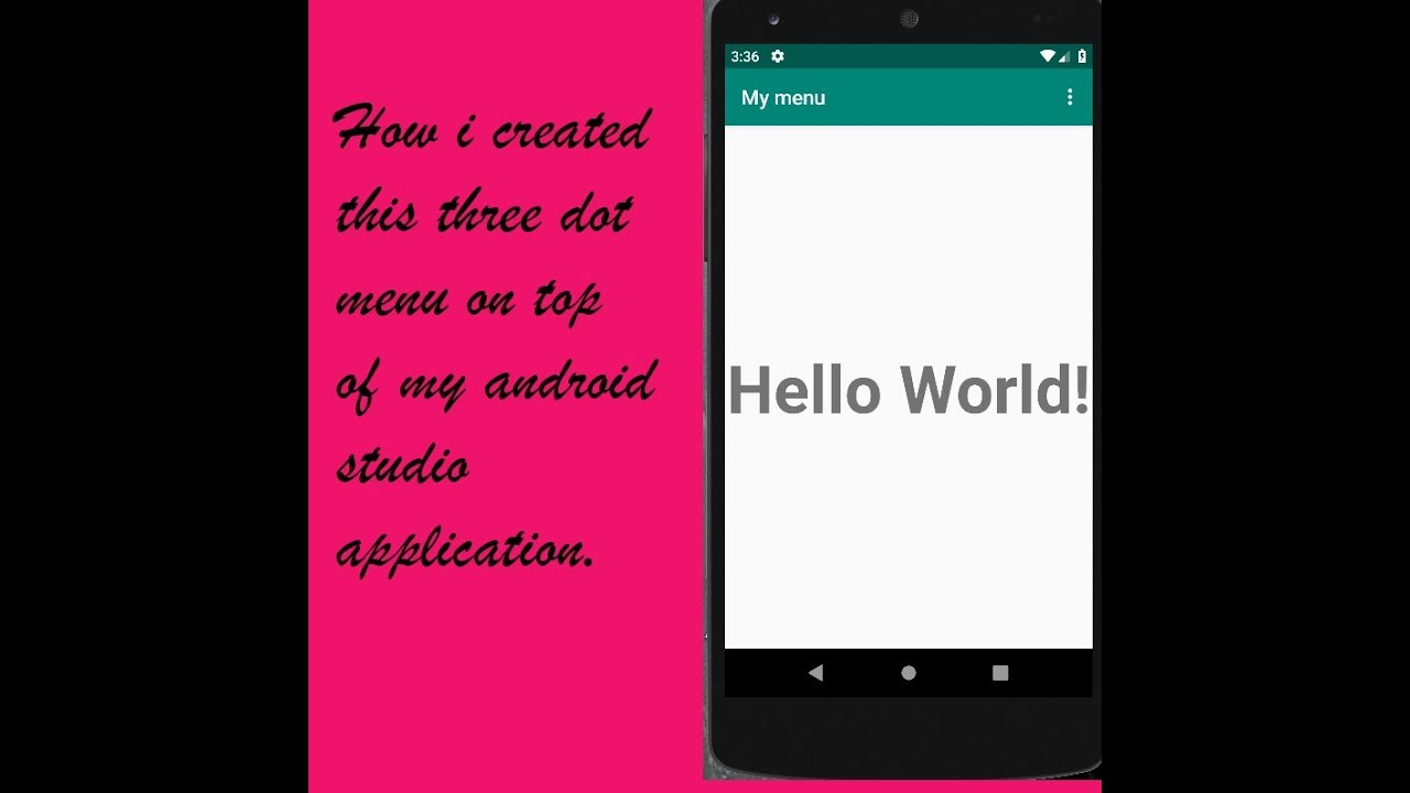 How To Create Menu Bar On Top Of Android Appliaction In Android Studio How To Create Menu Bar On Top Of Android Appliaction In Android Studio