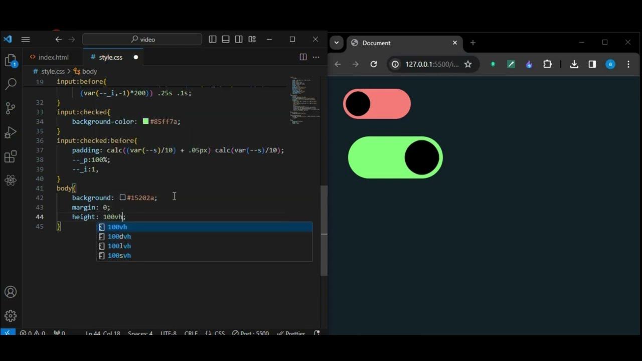 How To Make Animated Toggle Button Using HTML & CSS - YouTube