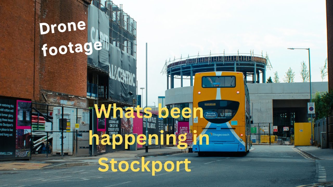 Stockport's New Bus Terminal, over head and street photos - YouTube