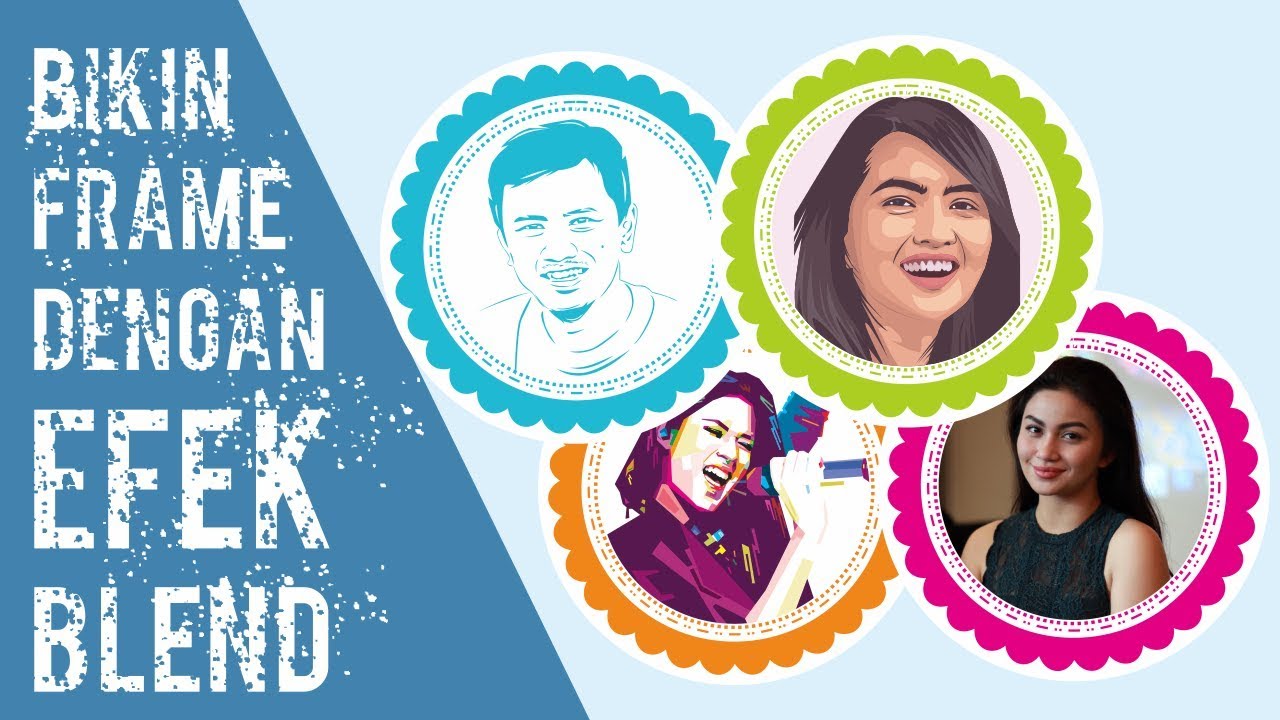 Membuat FRAME PHOTO dengan EFEK BLEND di CorelDRAW - YouTube