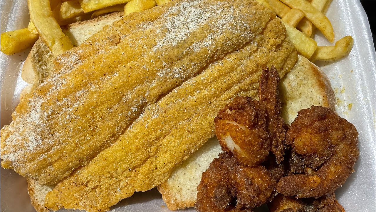 SEAFOOD LUNCH… HOOKS 🪝 CatFish 🐟,Shrimp 🍤, Fries 🍟and Slice Bread 🍞 ...