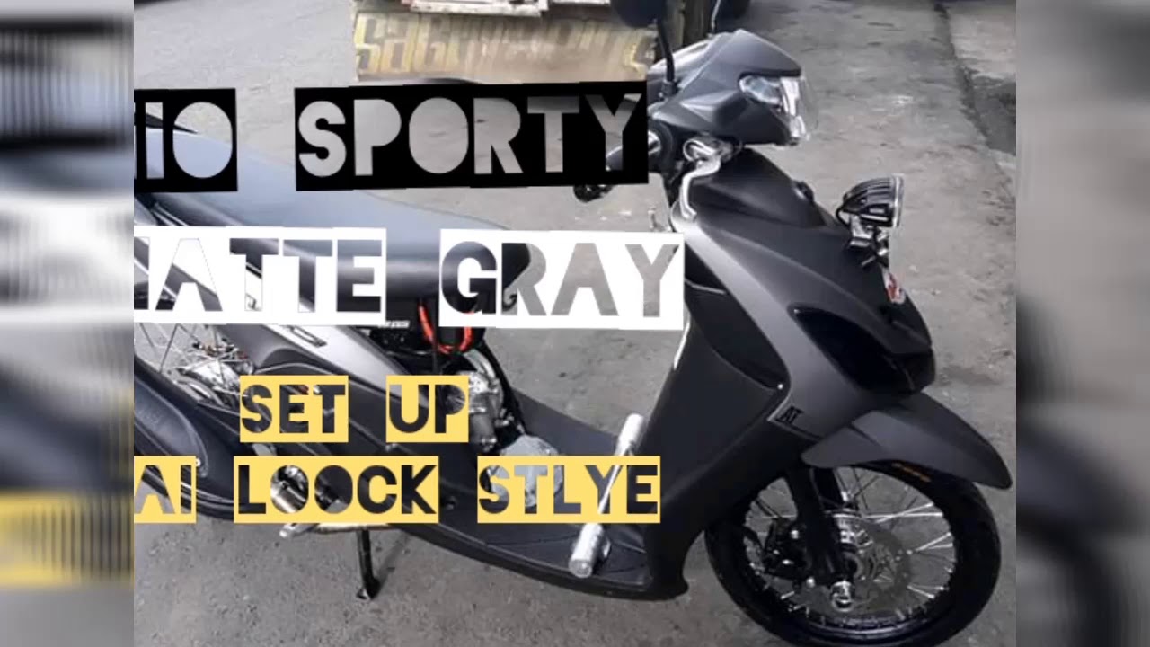 Mio Sporty Matte Gray 2020 ( Set Up ) Thai look Style - YouTube