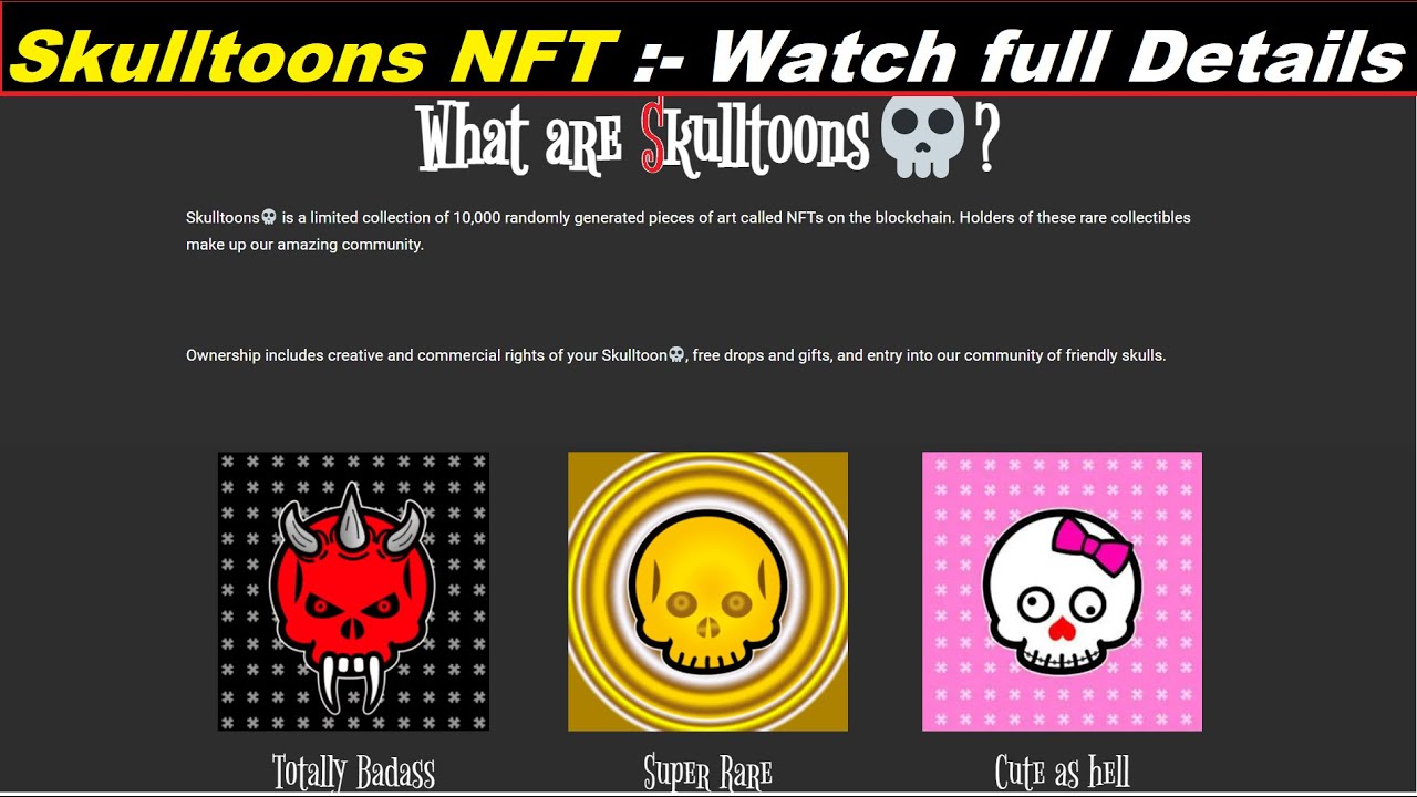 skulltoons nft :- Watch full Details ! skulltoons ! opensea ...