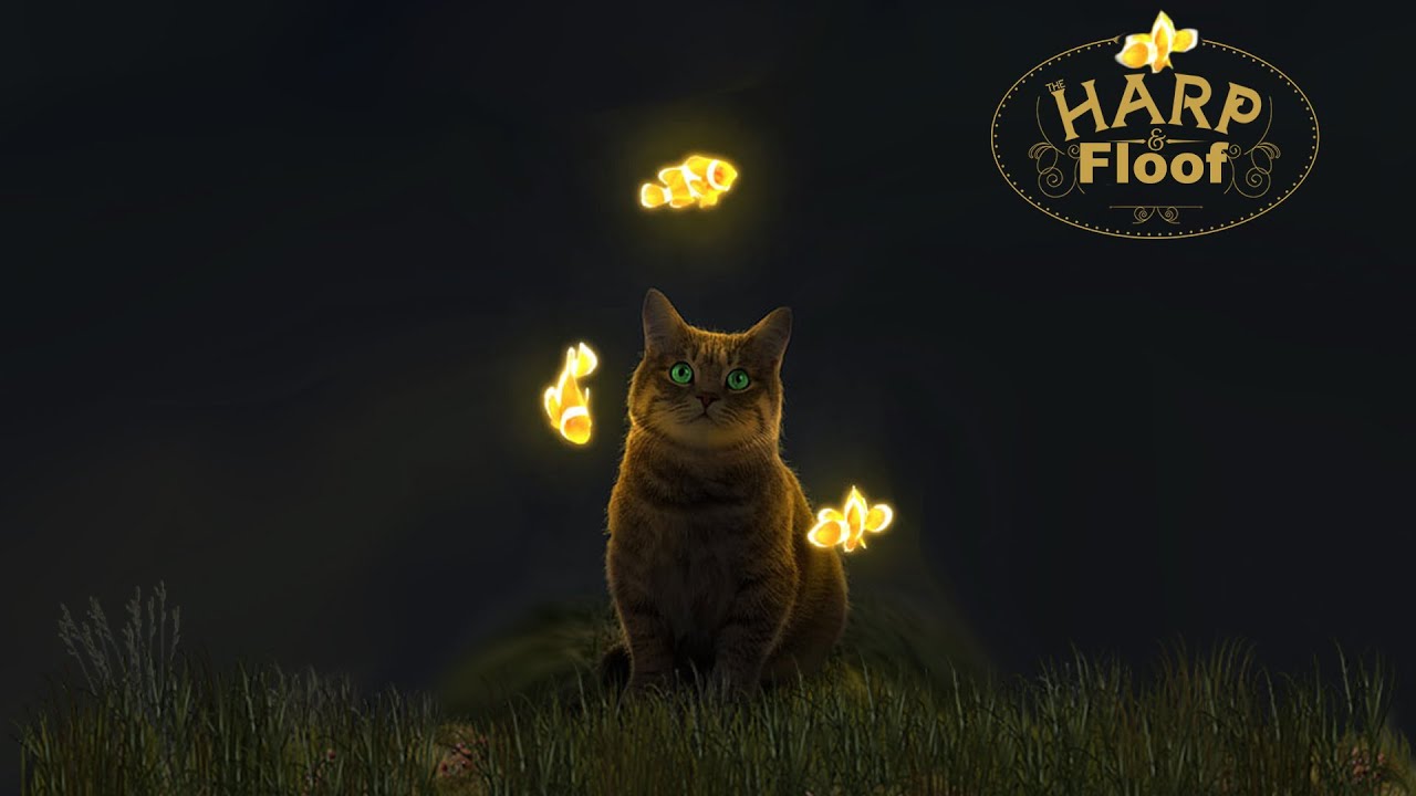 Therapy Music for Cats | Peaceful Harp Music & Cat Purring for Anxiety ...