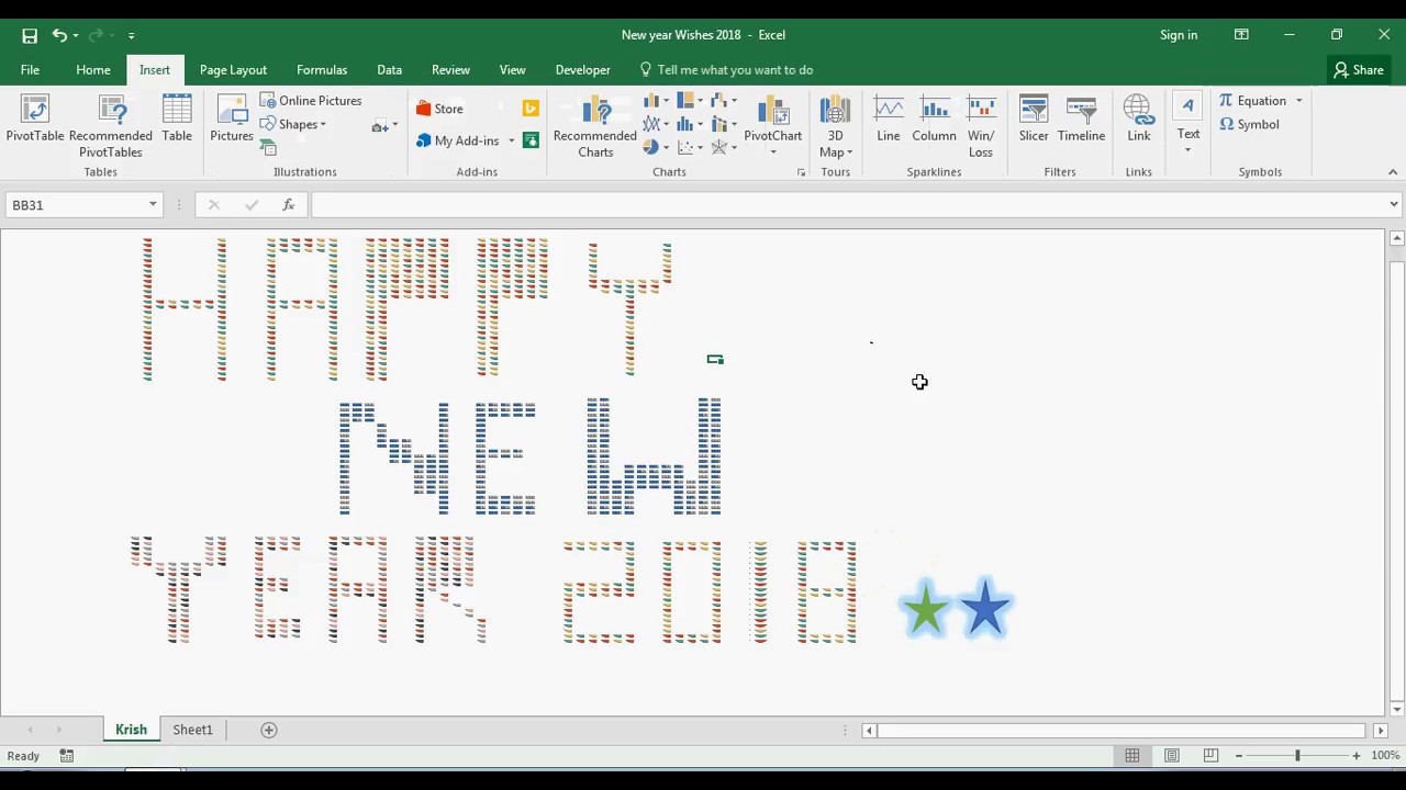 024 New Year Wishes In Excel Spreadsheet Fun With Excel YouTube 024-new-year-wishes-in-excel-spreadsheet-fun-with-excel-youtube