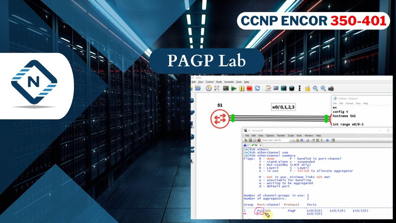 Free CCNP ENCOR 350-401 | PAGP Lab | Video 26 - YouTube