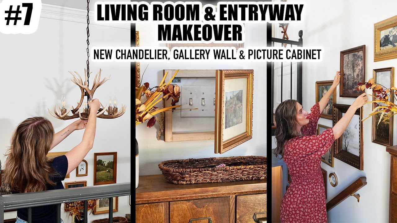 Finishing My Entryway with Viral Gallery Wall Hacks| Living Room ...