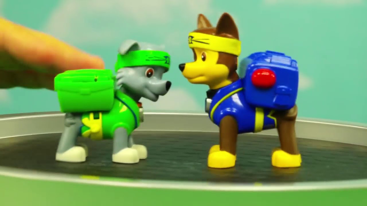 PAW PATROL PUP FU TOYS CHASE VS ROCKY KARATE ADVENTURE EPISODE NICK JR ...
