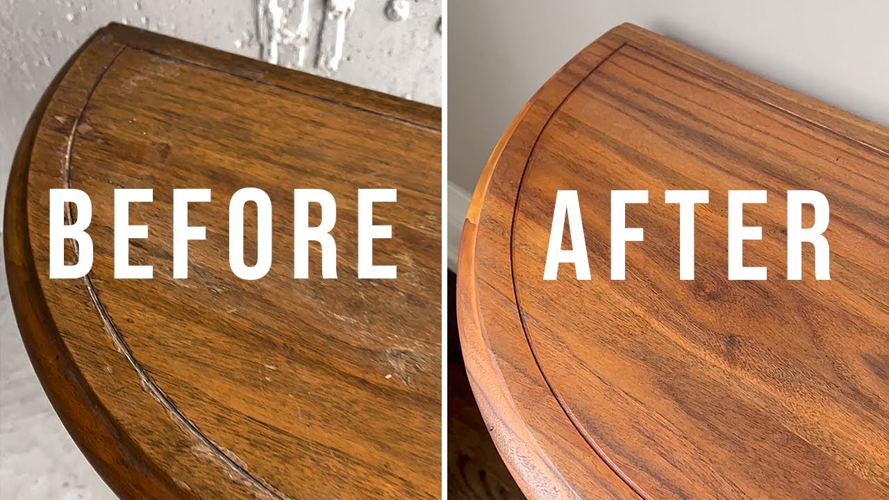 RESTORATION of a Vintage Walnut Side Table (Refinishing Walnut ...