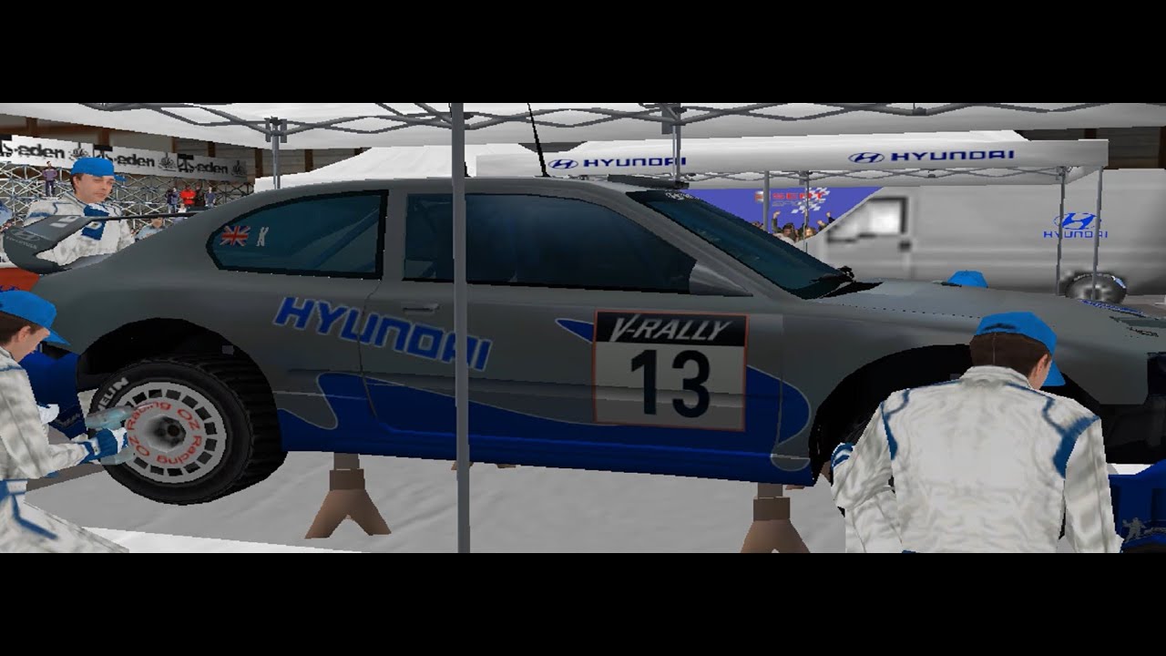 V-RALLY 3 - ENGLAND TRACK 3 R GRANGETOWN - WET WEATHER - HYUNDAI ACCENT ...