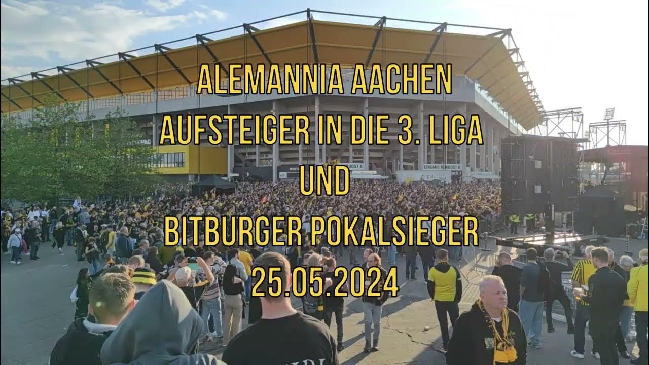 Alemannia Aachen Aufsteiger 3. Liga 2023/2024 u. Bitburger Pokalsieger 25.05.2025, Empfang am ...